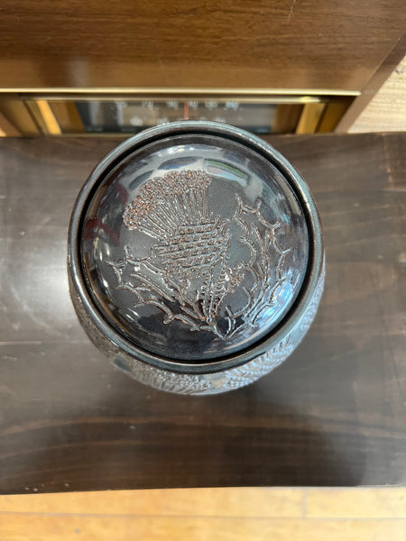 Thistle Cookie jar / urn by Peggy – Martello Alley